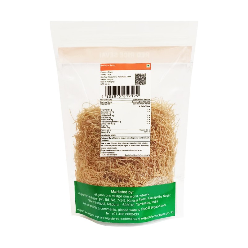 Red Rice Sevai 200gm - Buy Direct from Farm, Healthy and Organic food ...